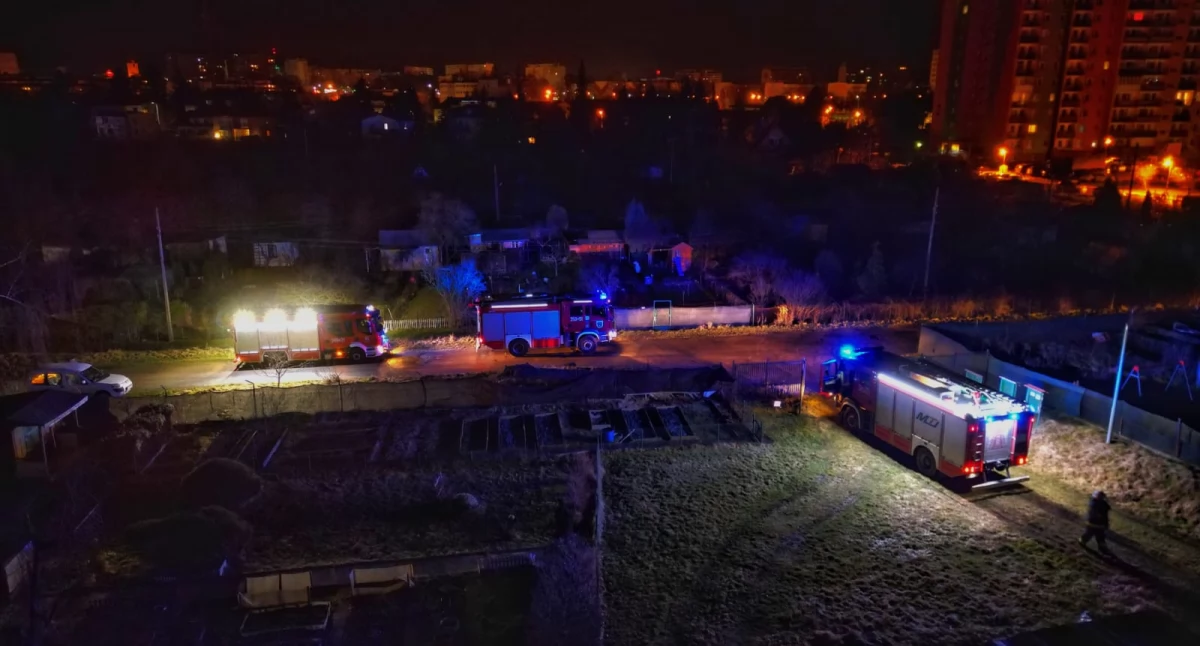 Pożar altanki ogrodowej przy ulicy Działkowicza - wiadomości Jelenia Góra